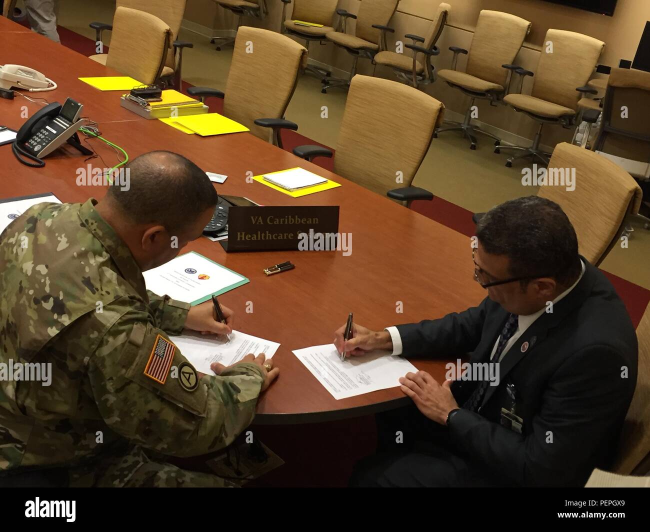 A memorandum between the 1st MSC and Department of Veteran Affairs was ...