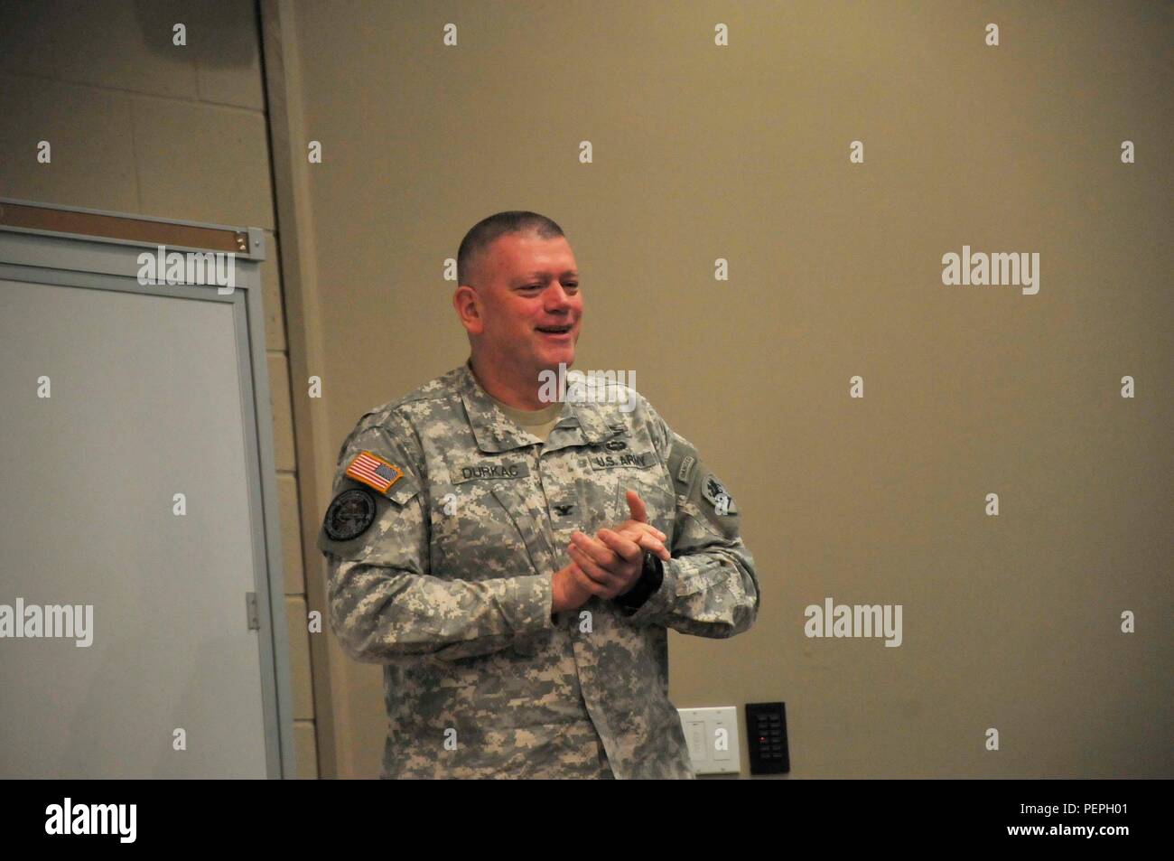 United States Army Col. Clark C. Barrett, commander of the 177th ...