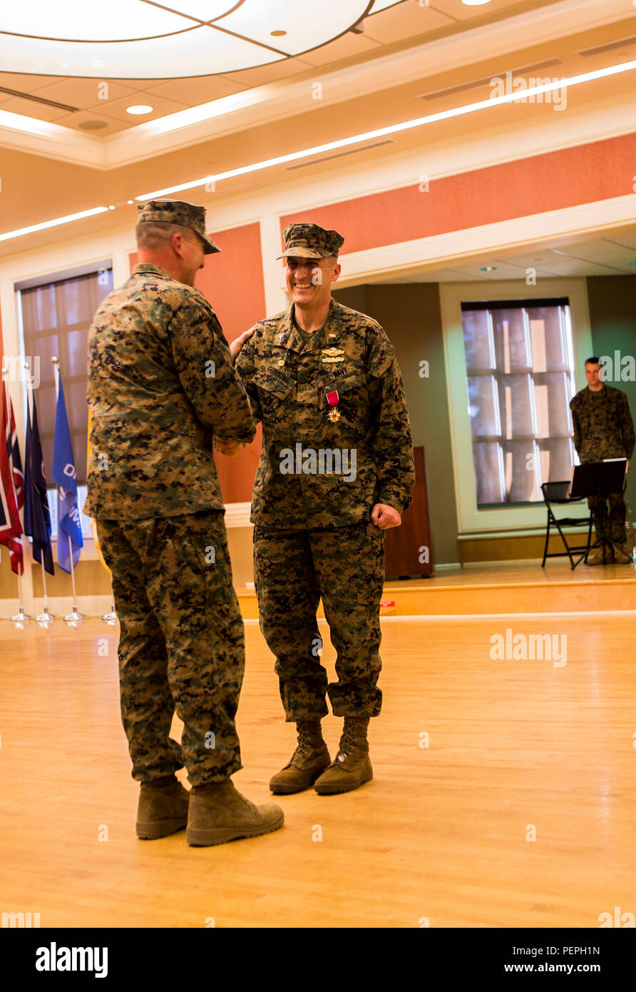 U.S. Marine Corps Brig. Gen. Charles Chiarotti, left, commanding ...