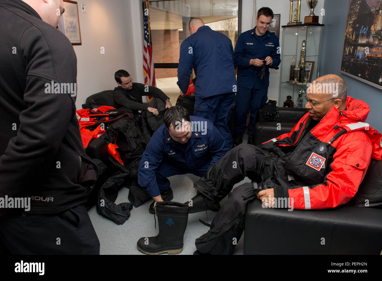 Senior Chief Petty Officer Brian Kastner, officer-in-charge of Coast ...