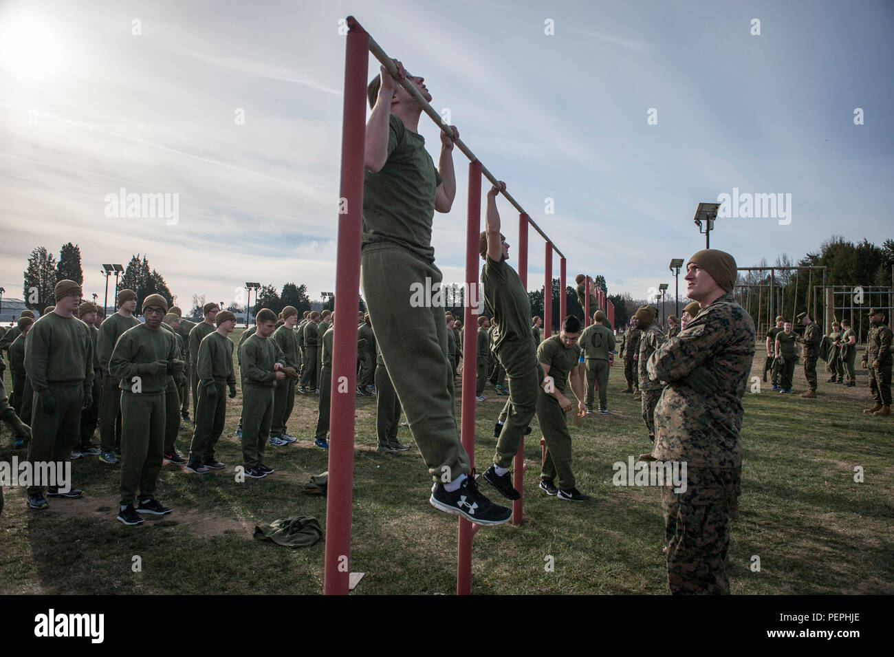 Marine Officer Candidates from Charlie and Delta Company attending ...