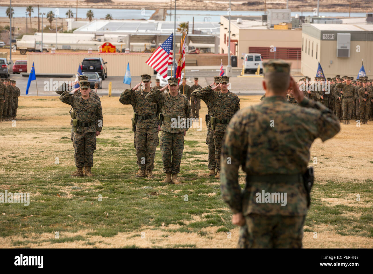 Lt. Col. Ross A. Parrish, outgoing battalion commander, 3rd Battalion ...