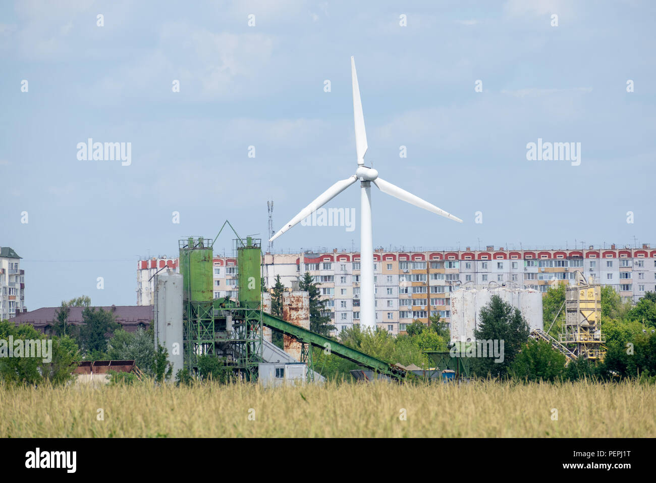Wind turbine general view outside in the countryside Stock Photo - Alamy