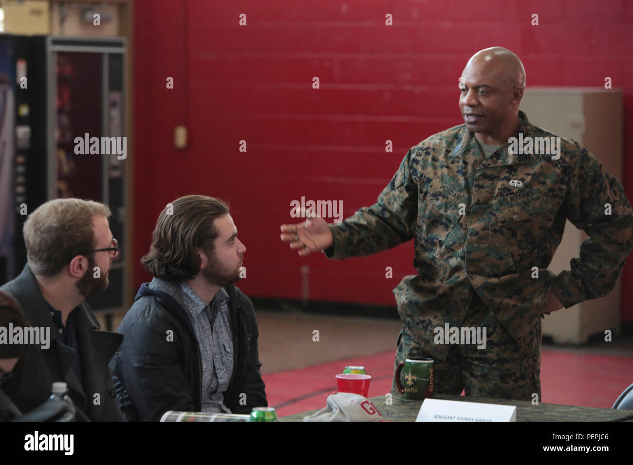 Sgt. Maj. Oscar D. Jordan, inspector and instructor sergeant major with ...
