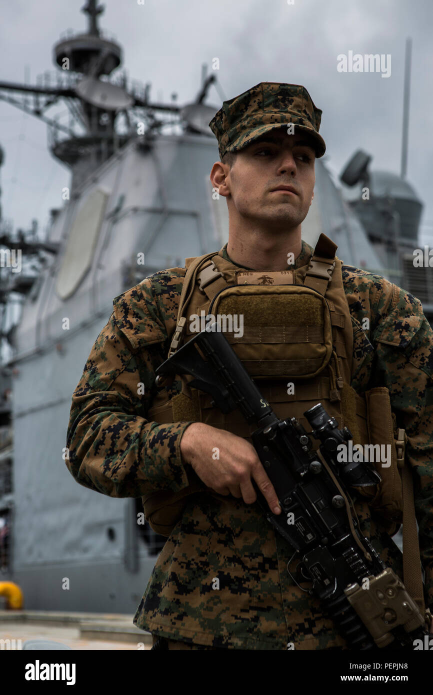 U.S. Marine Corps Lance Cpl. Tyrus Bishop with 1st Battalion, 3rd ...