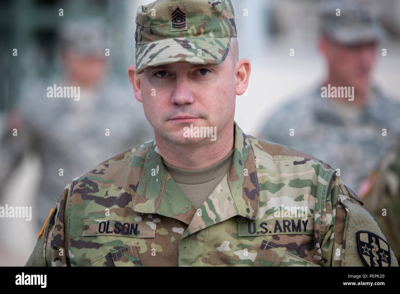 Command Sgt. Maj. Christopher Olson, 5501st United States Army Hospital ...