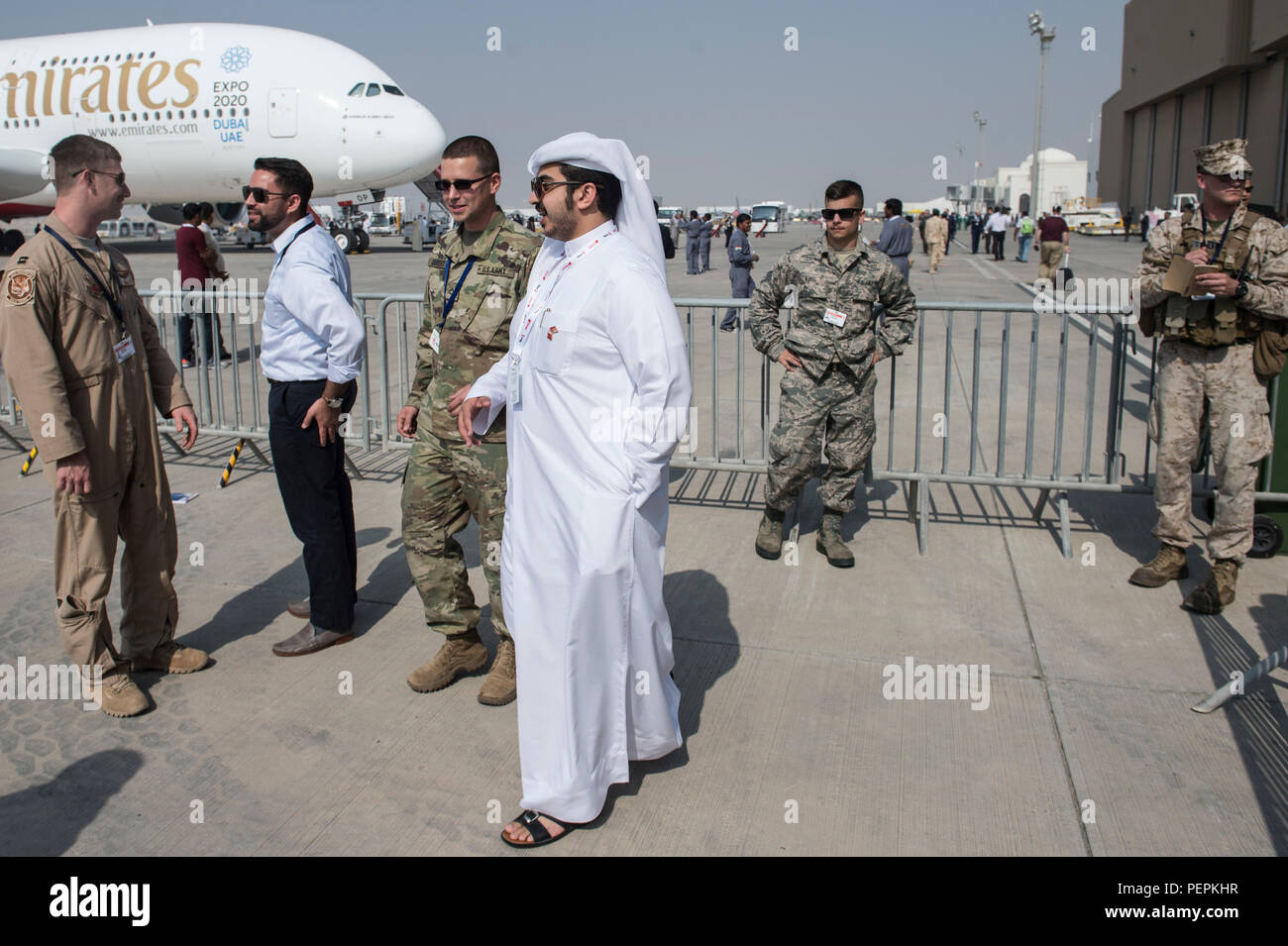 Members from the United States military give Bahrain airshow guests a ...