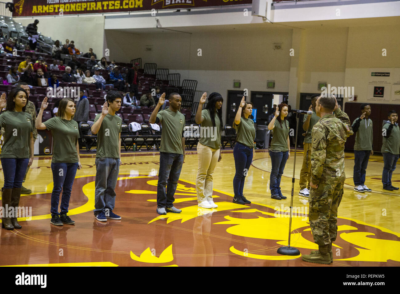 Future Soldiers from the Savannah, Georgia area take the Oath of ...