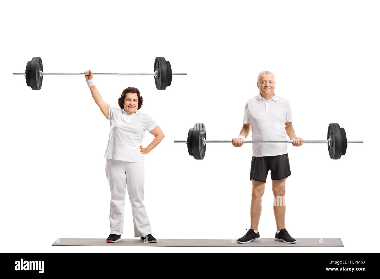 Weight lift elderly hi-res stock photography and images - Alamy