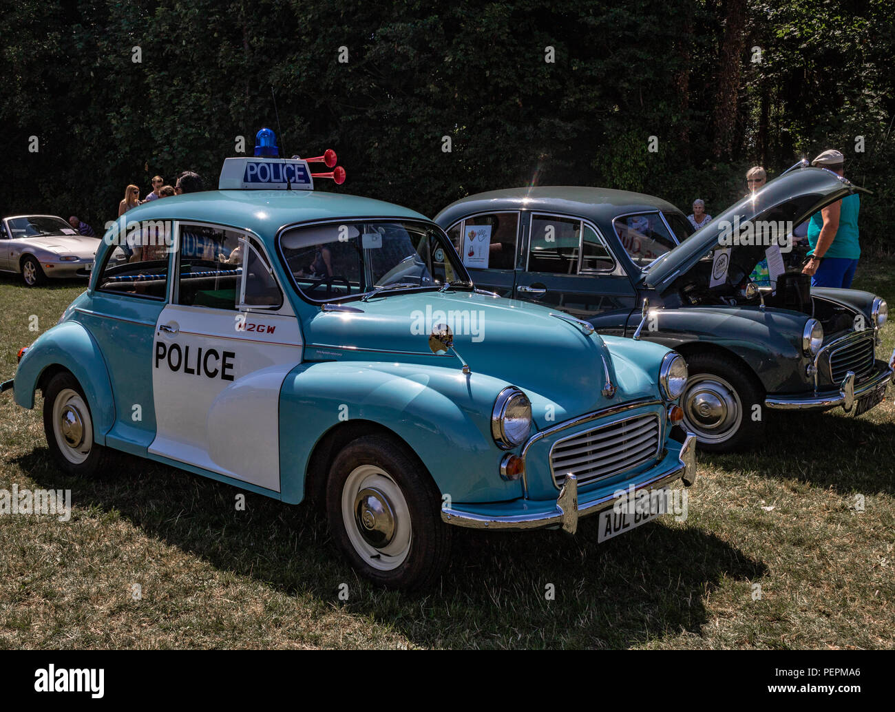 vintage morris minor police patrol car, resored to its former glorry at ...