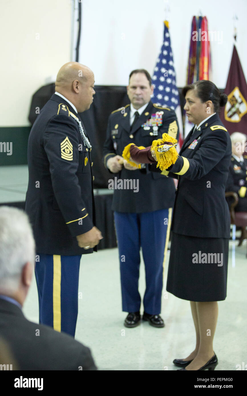 Command Sgt. Maj. Marlo V. Cross, (left), Army Reserve Medical Command ...