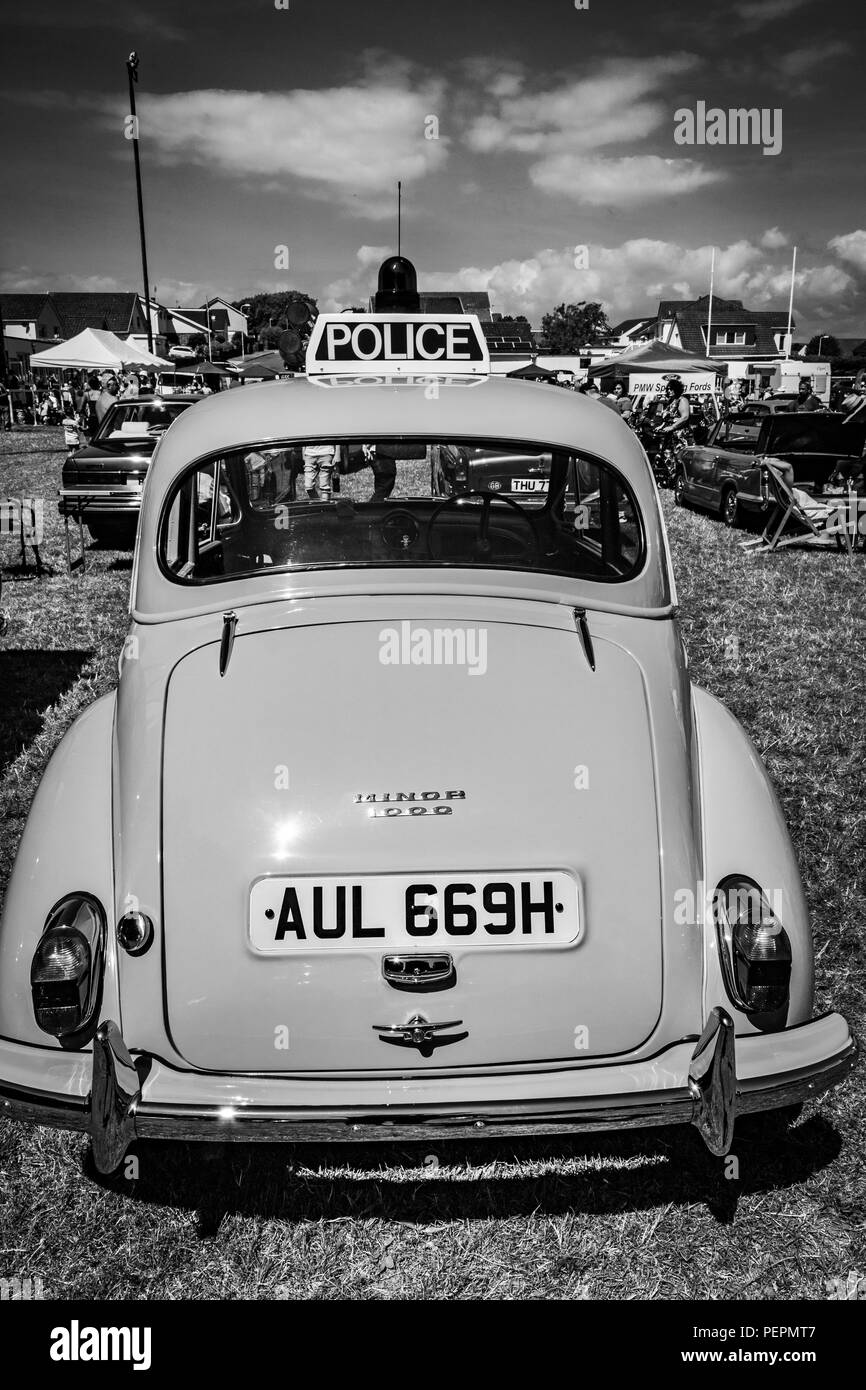 vintage morris minor police patrol car, resored to its former glorry at ...