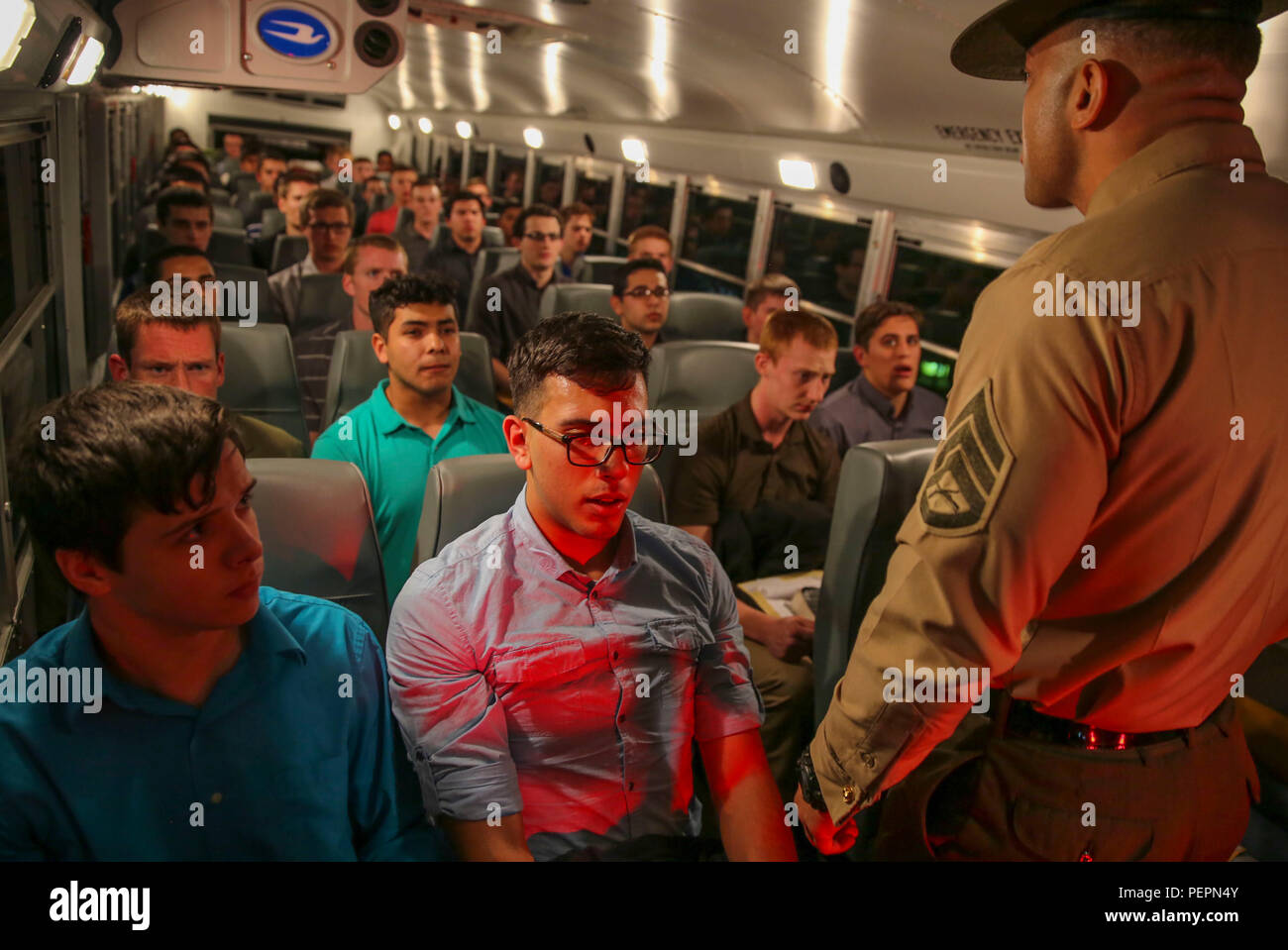 Staff Sergeant Joshua M. Cardona, drill instructor, Receiving Company ...