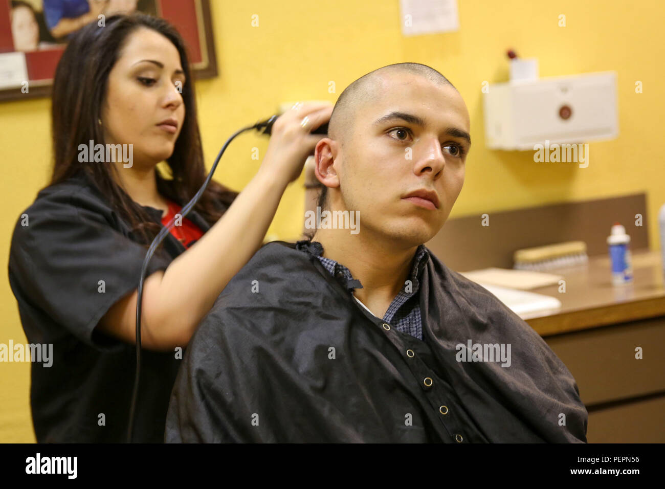 A new recruit of Alpha Company, 1st Recruit Training Battalion ...