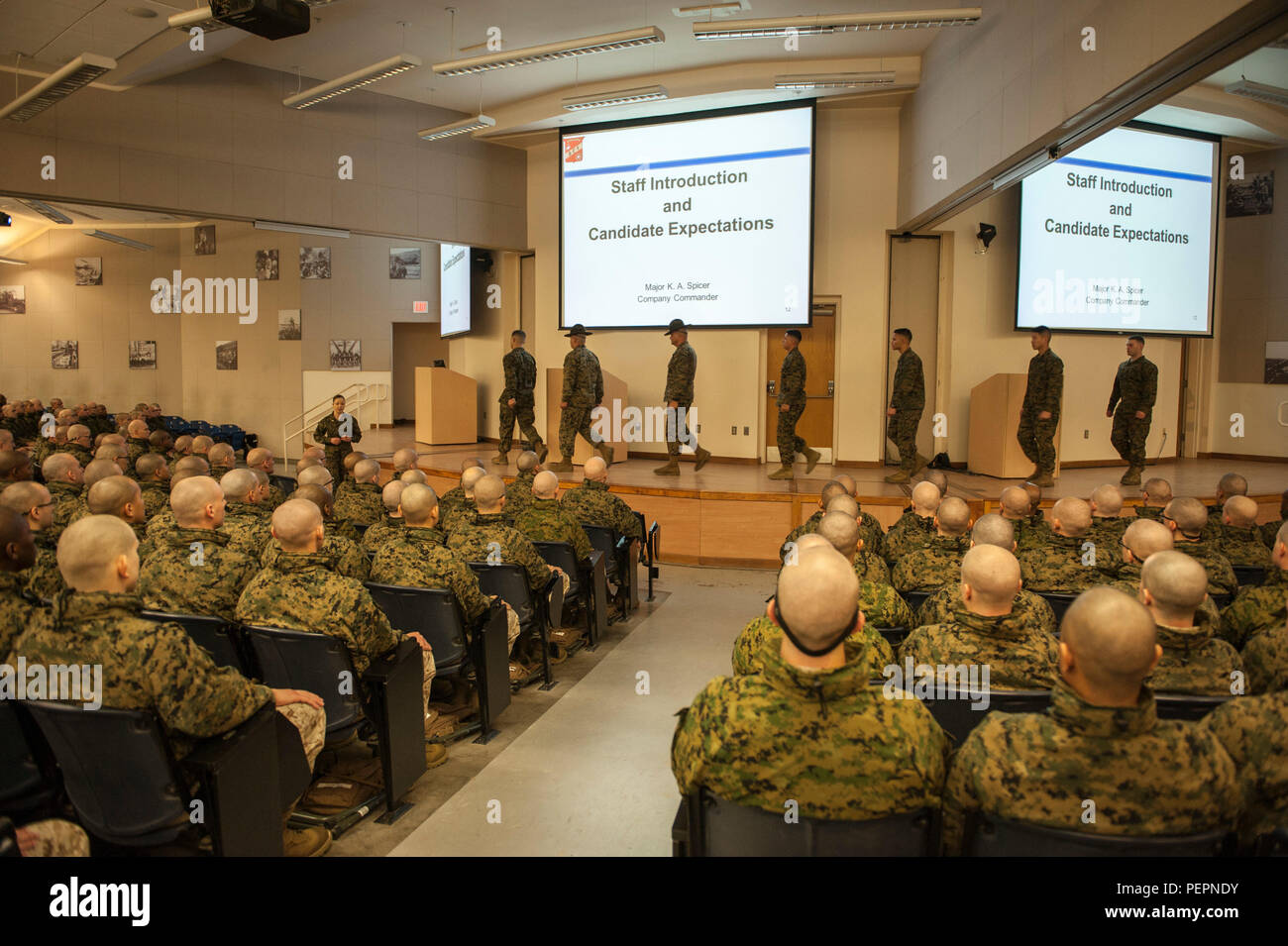 Marine Officer Candidates of Class-221 at Officer Candidates School ...