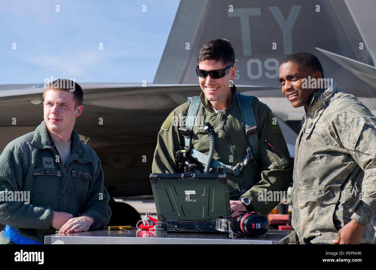 Major Scott Crowell, 325th Operations Group F-22 Raptor pilot, Senior ...