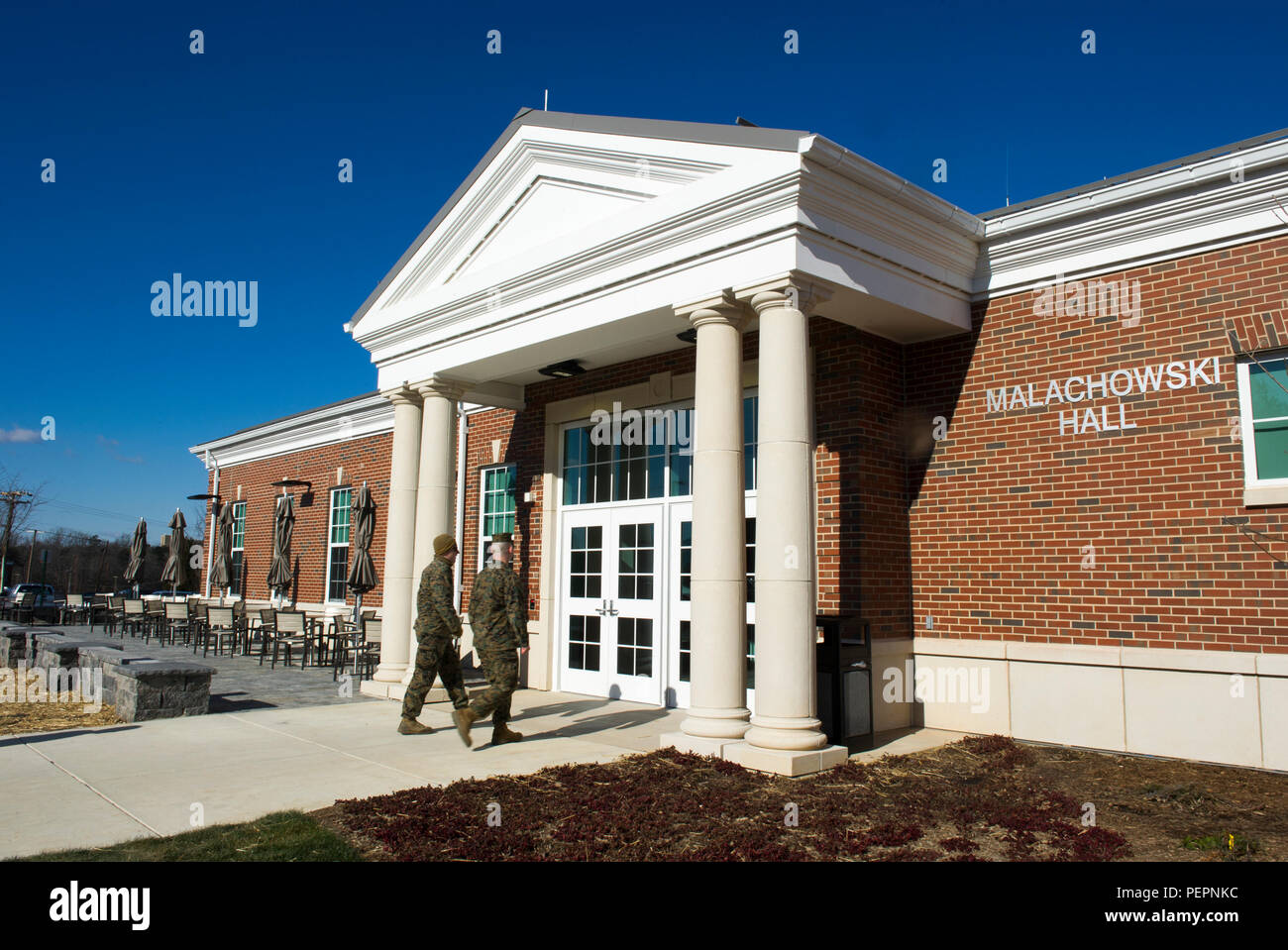 U.S. Marines arrive at the new Weapons Training Battalion and Marine ...