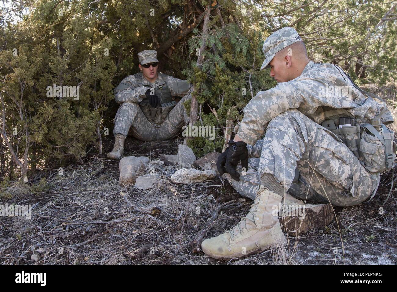 Students of Desert Warrior school, Iron Training Detachment, 1st ...