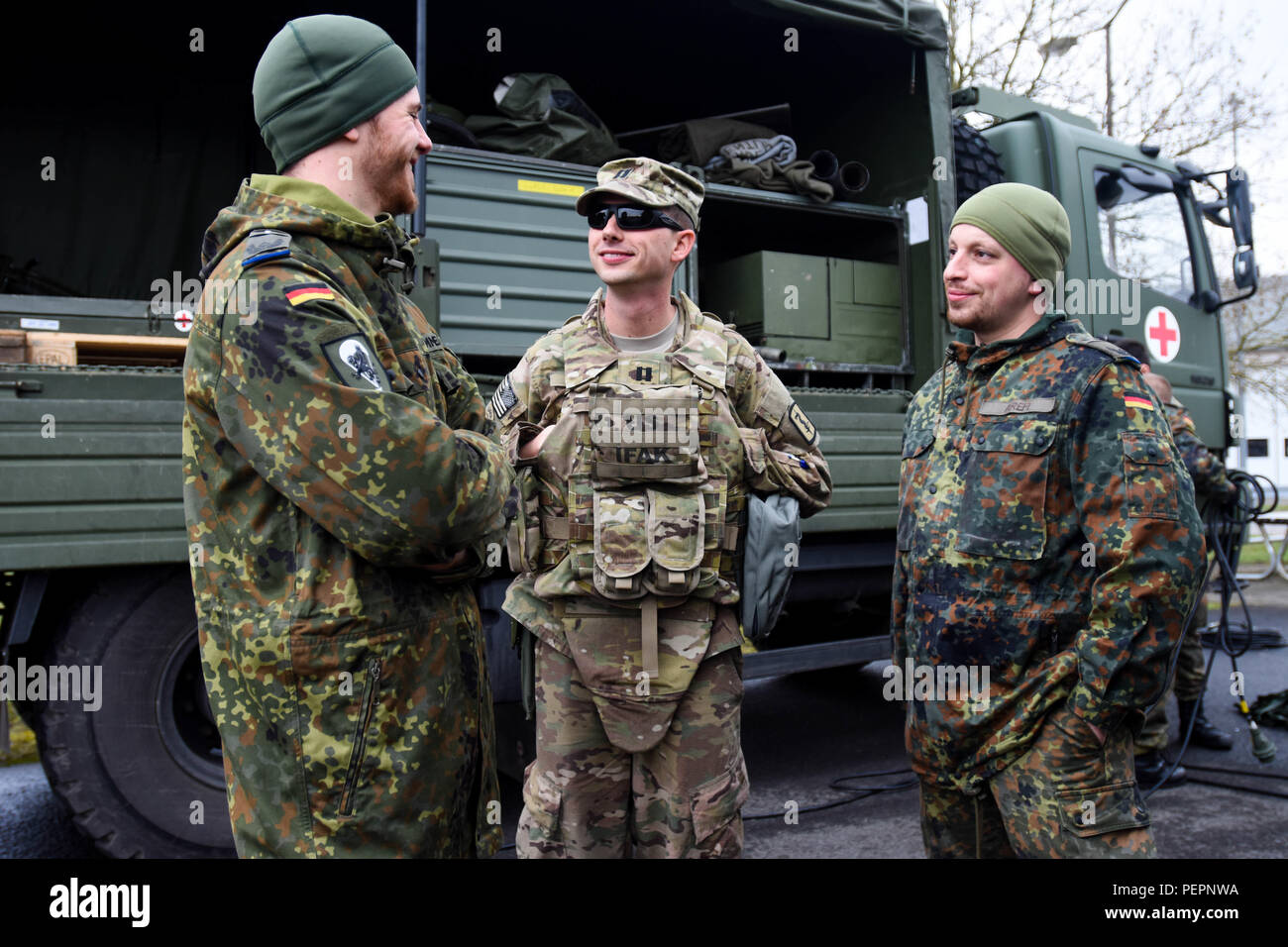 Capt. Jonathan Haines, 557th Area Medical Support Company Commander ...