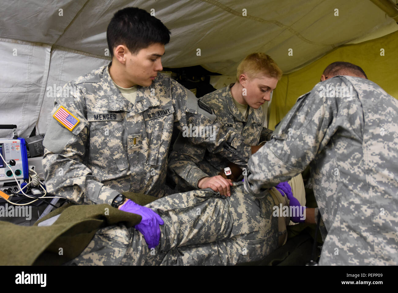 Second Lt. Michael Menges and Spc. Charlotte McGuckin, 212th Combat ...