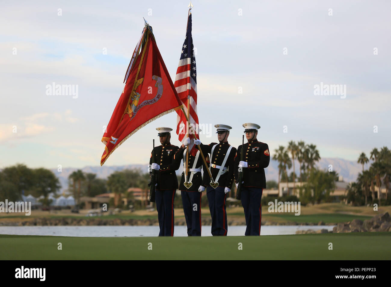 The 3rd Light Armored Reconnaissance Battalion Color Guard presents the ...