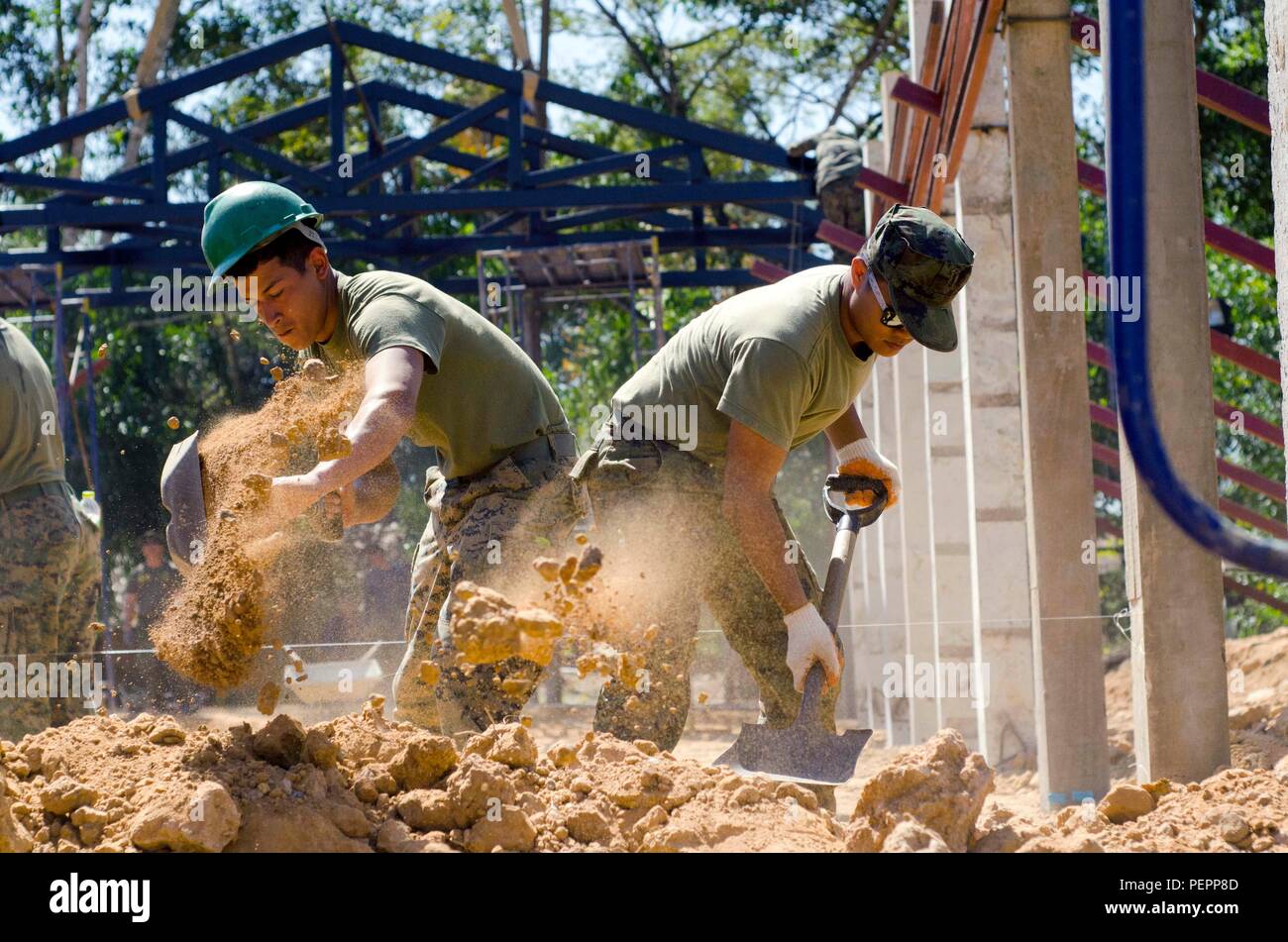 U.S. Marine Corps Lance Cpl. Derrick Zapien, with Marine Wing Support ...