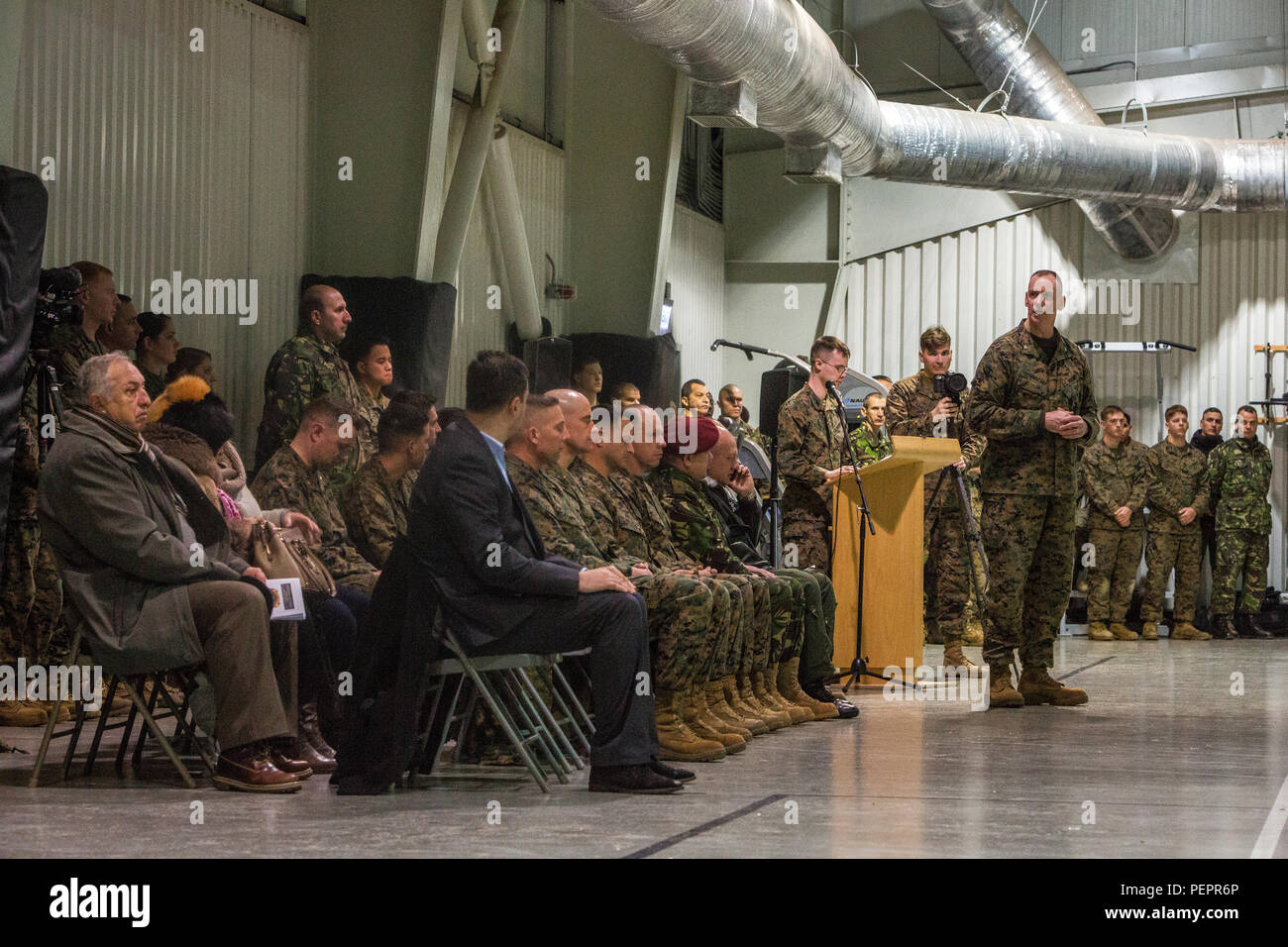 U.S. Marine Corps Col. James Donnellan, right, deputy commander for U.S ...