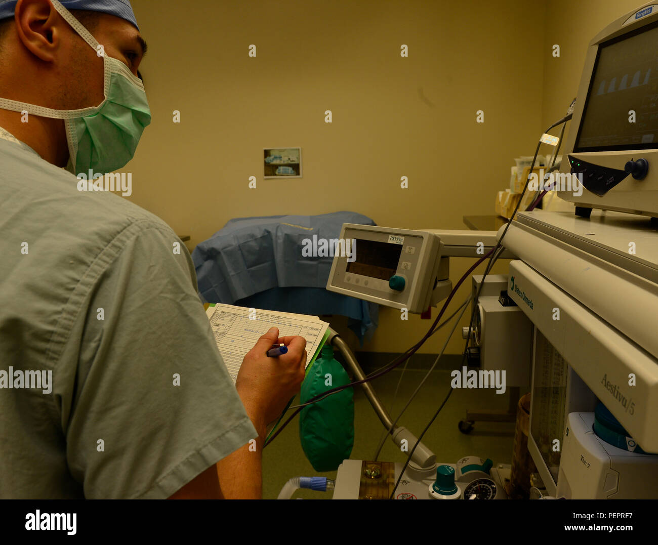U.S. Army Pfc. Nicolas Casterjon, veterinary technician, 341st Training ...