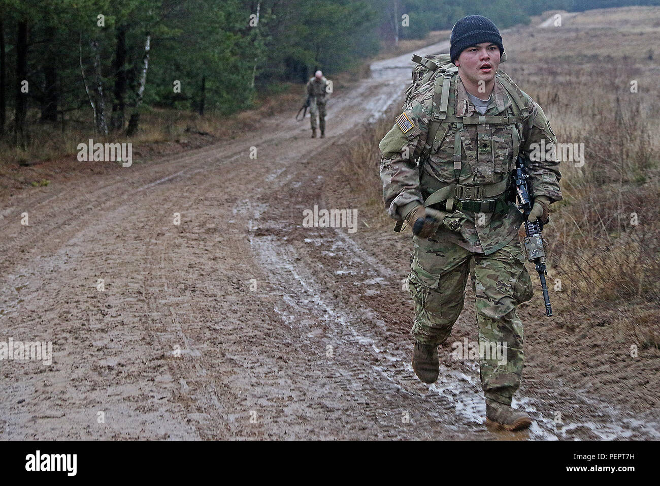 Spc. Mason Propst, an infantryman assigned to K Troop, 3rd Squadron ...