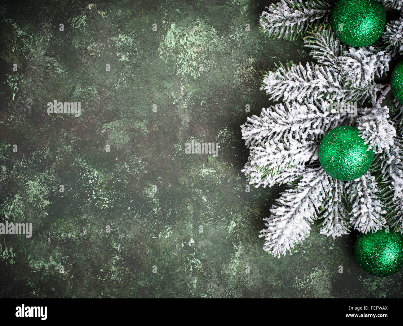 Christmas background with branch of tree Stock Photo - Alamy