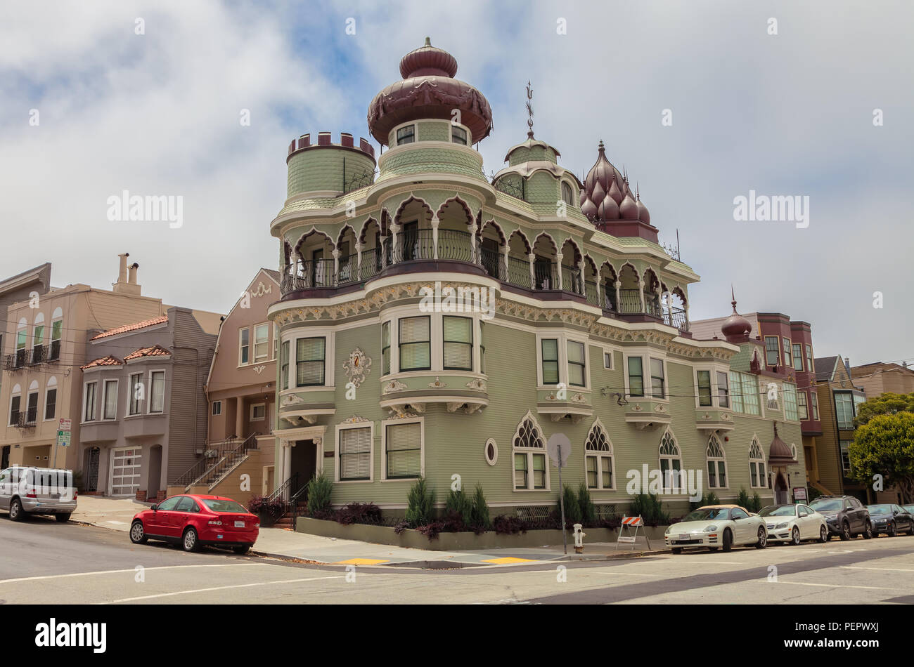 Architectural structures of the Vedanta Society Old Temple, San ...