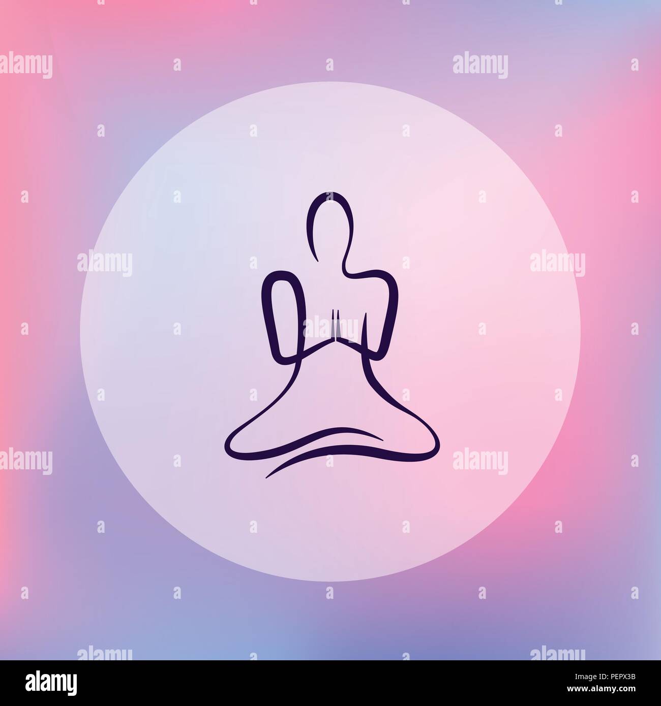 meditation relaxation harmony colorful pink background vector ...