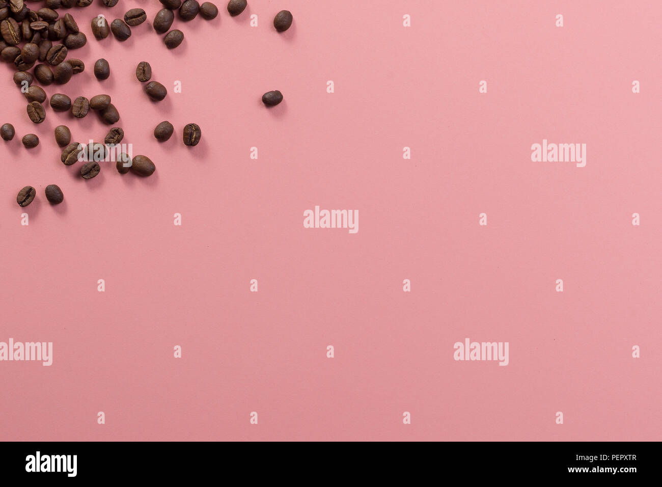 Coffee beans in corner copyspace Stock Photo - Alamy