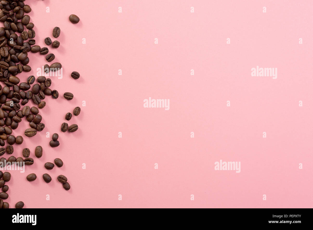 coffee beans in corner copyspace Stock Photo - Alamy