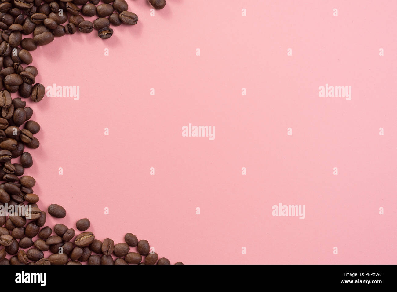 Coffee beans in corner for blog website background textspace Stock ...