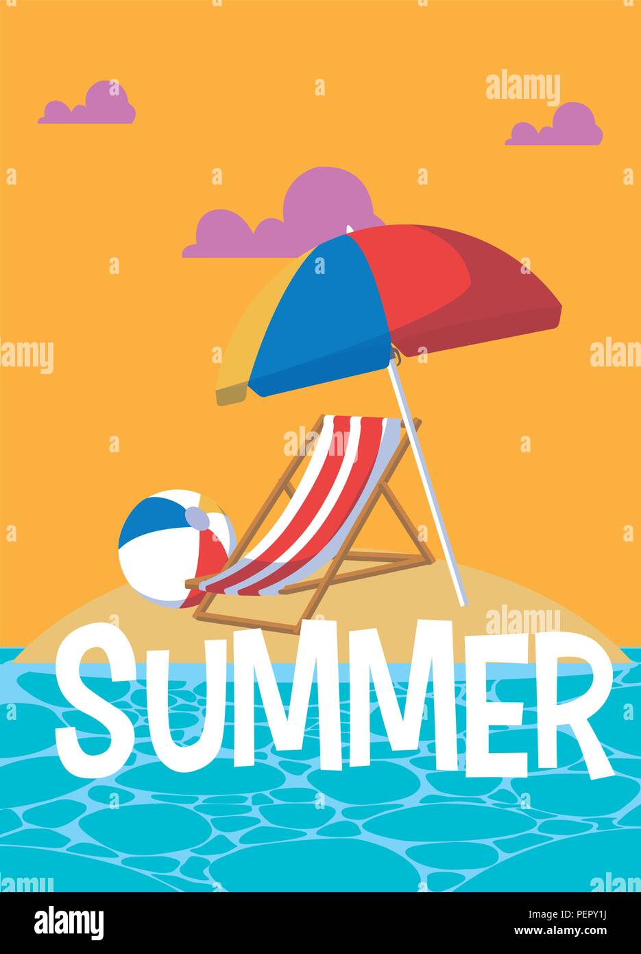 Summer and vacations cartoons Stock Vector Image & Art - Alamy