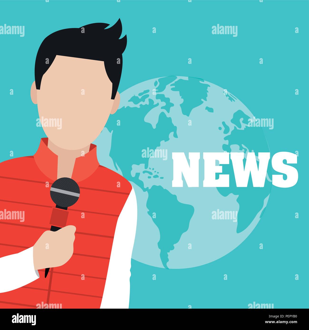 Male journalist reporter Stock Vector Image & Art - Alamy