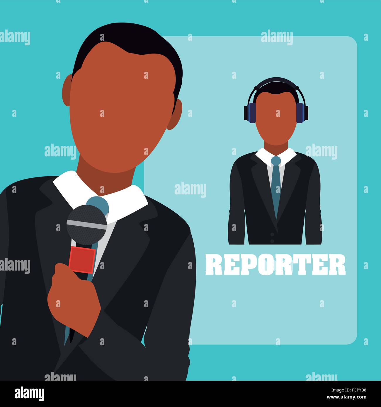 Male journalist reporter Stock Vector Image & Art - Alamy