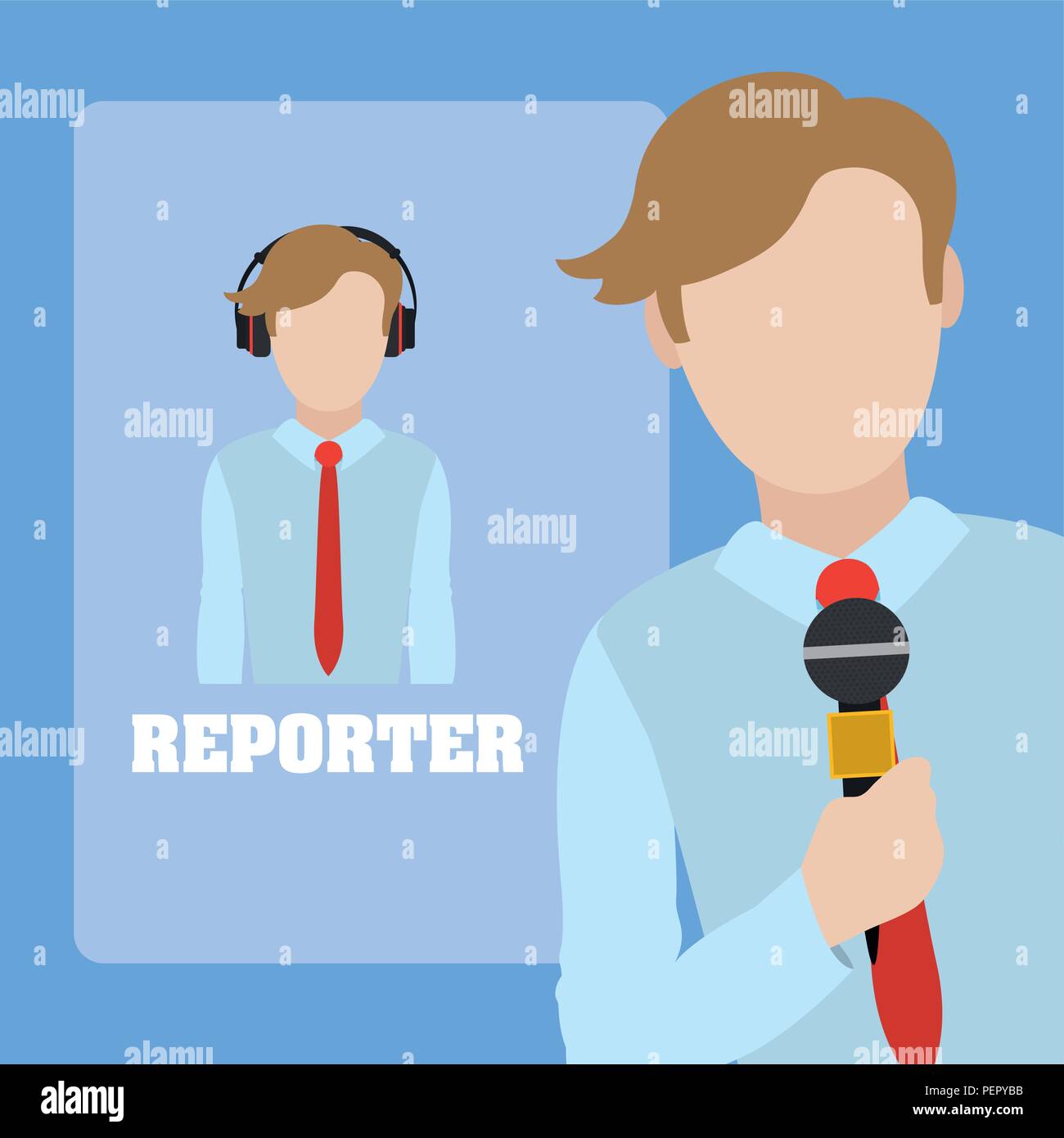 Male journalist reporter Stock Vector Image & Art - Alamy