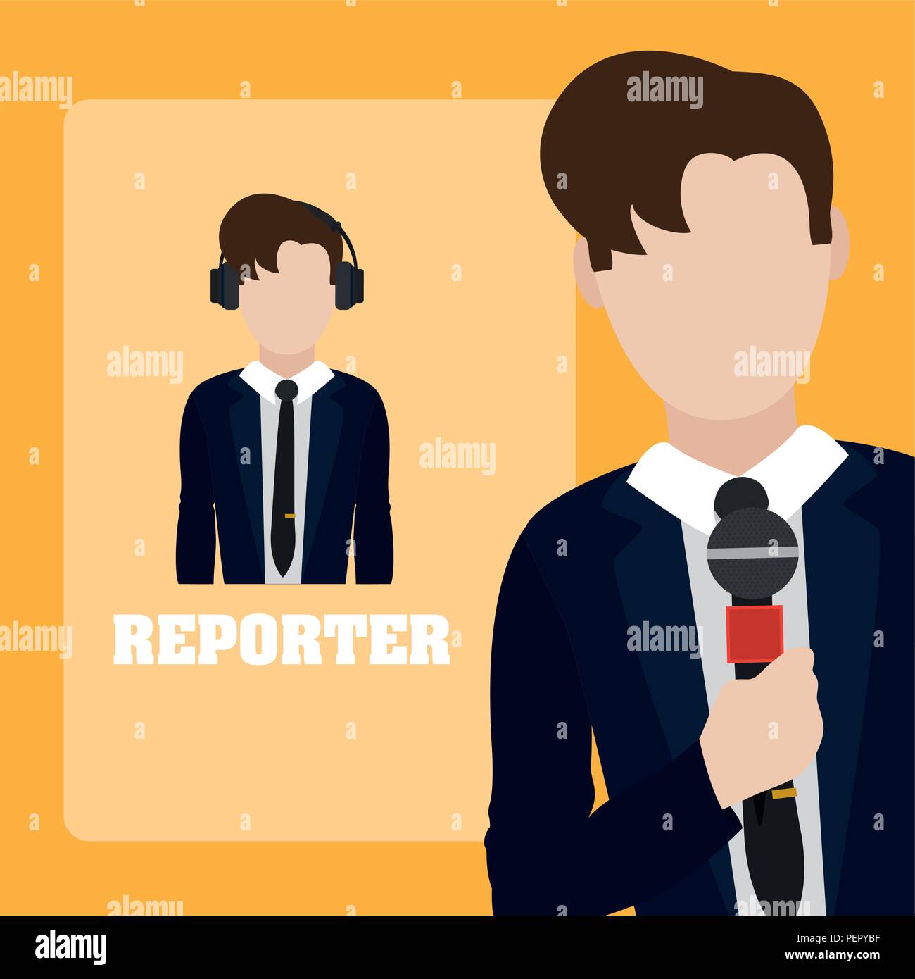 Male journalist reporter Stock Vector Image & Art - Alamy