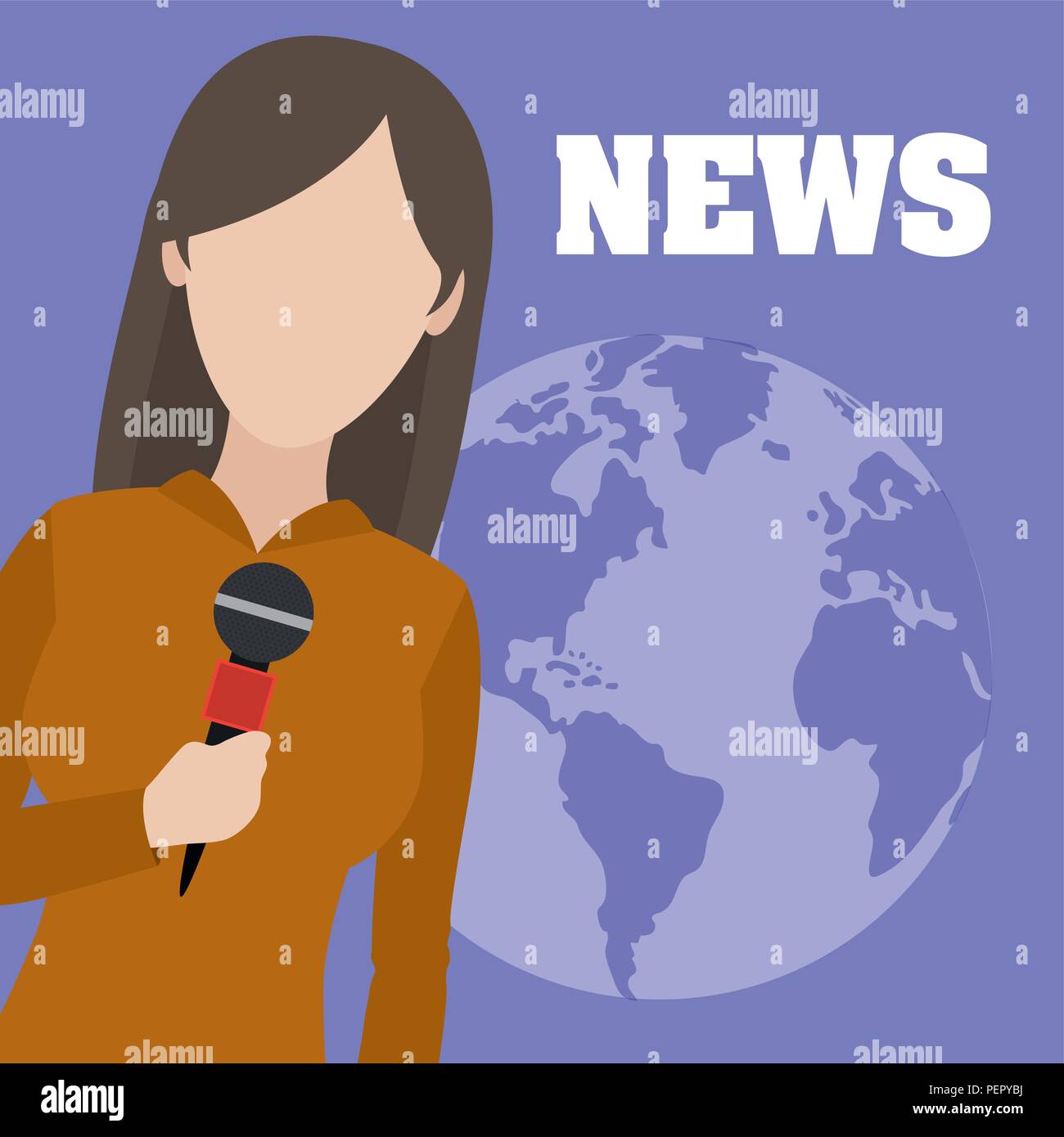 Woman journalist reporter Stock Vector Image & Art - Alamy