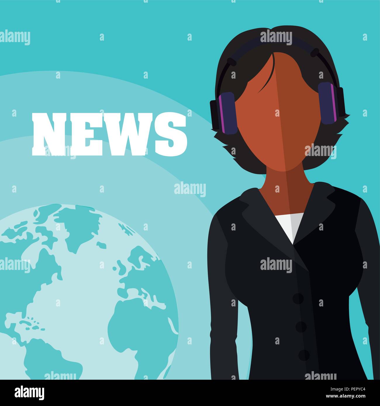 Black reporter Stock Vector Images - Alamy