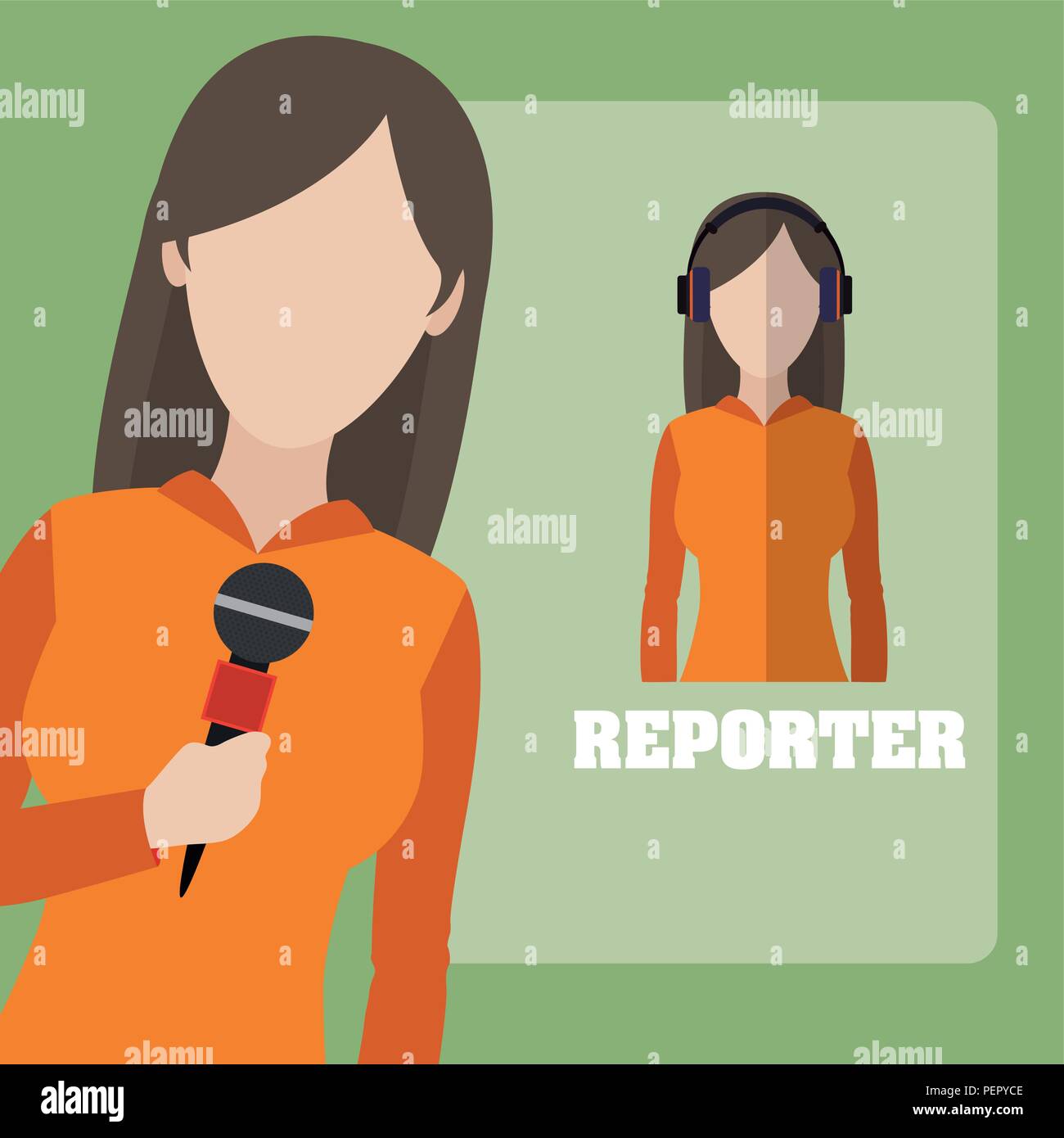 Woman journalist reporter Stock Vector Image & Art - Alamy