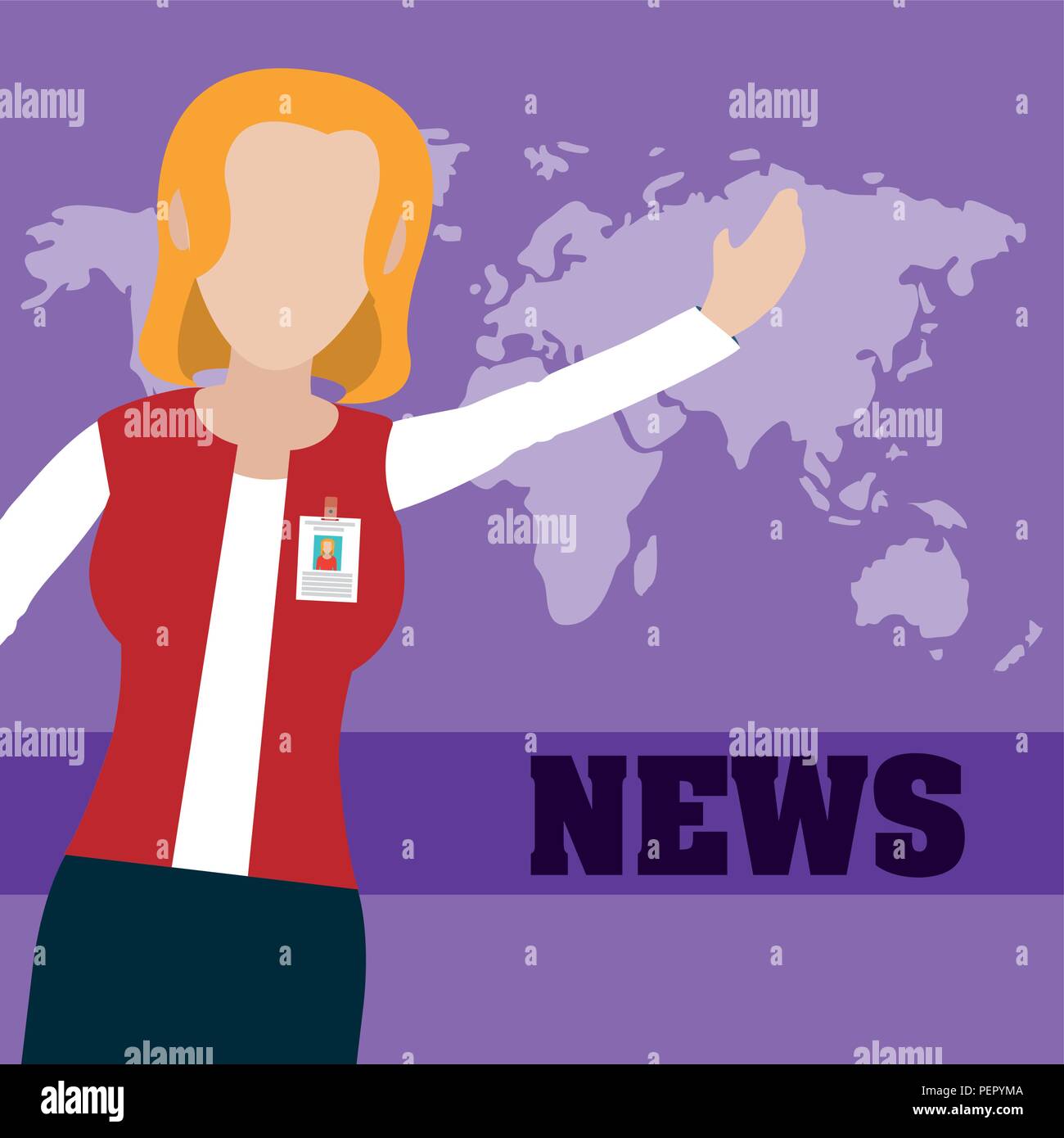 Woman journalist cartoon Stock Vector Image & Art - Alamy