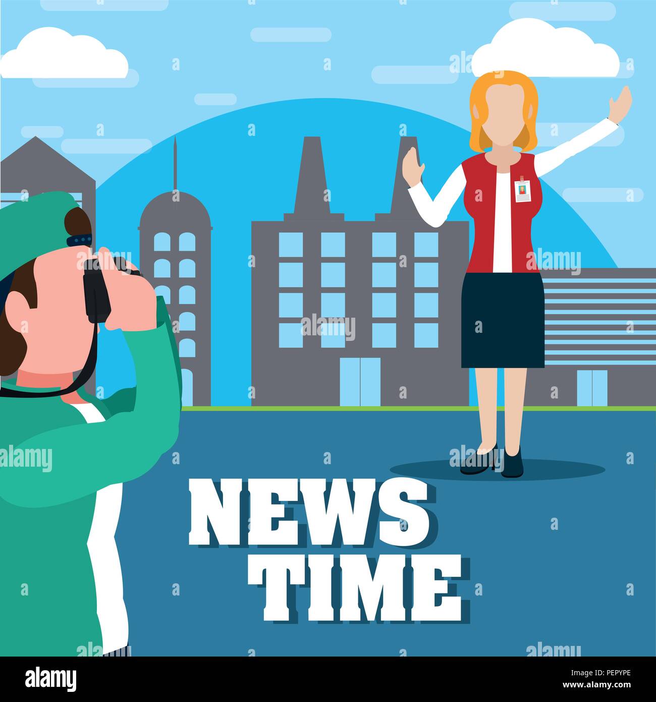 News time cartoons Stock Vector Image & Art - Alamy