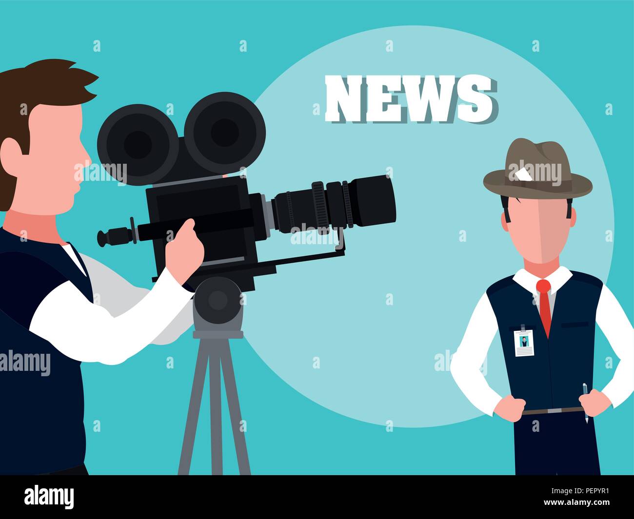 Men news reporter Stock Vector Image & Art - Alamy