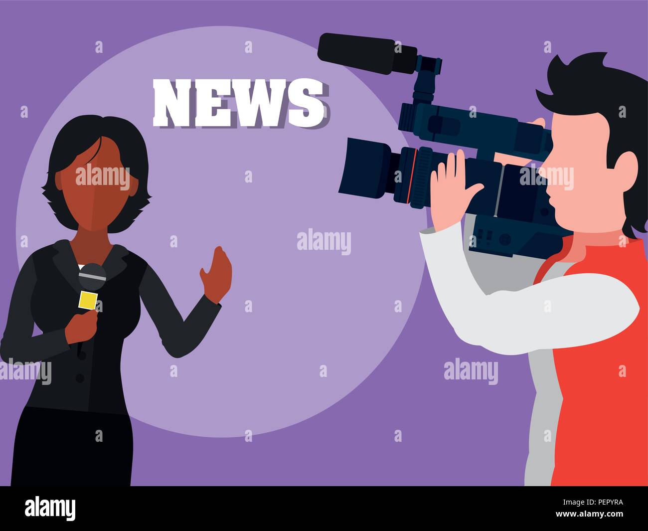 Woman news reporter Stock Vector Image & Art - Alamy