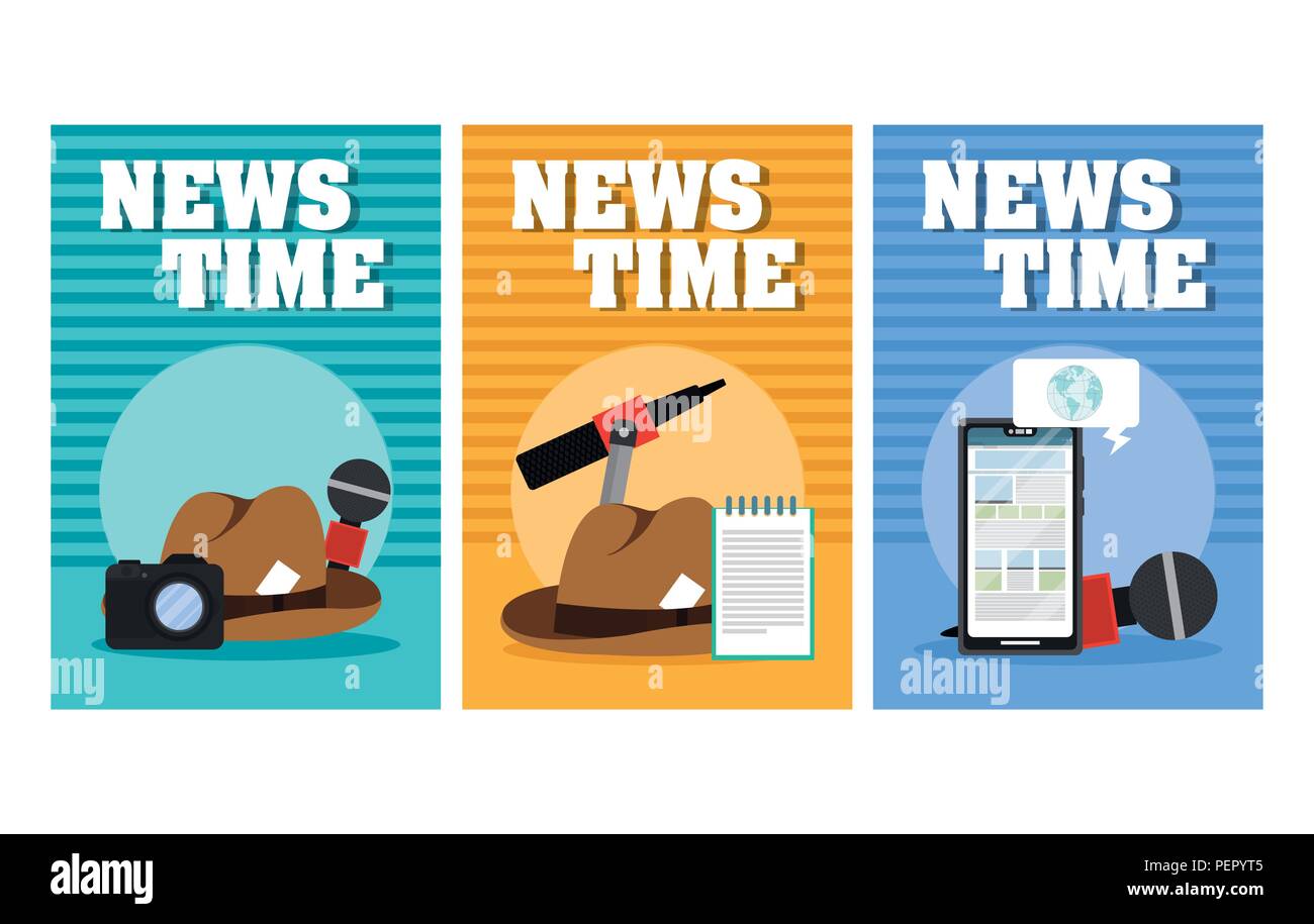 News time cards Stock Vector Image & Art - Alamy