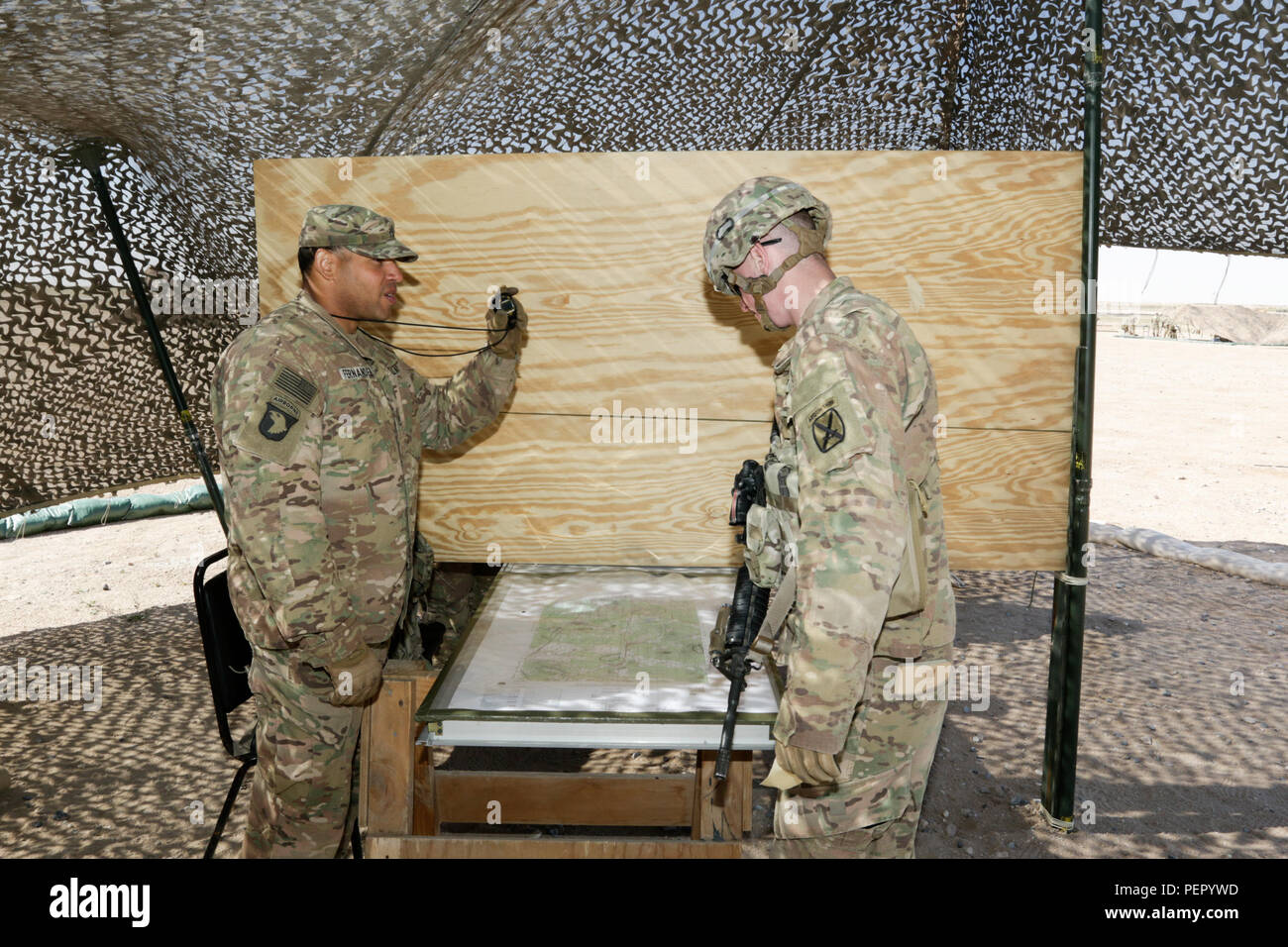 Staff Sgt. Juan Fernandez (left), squad leader with Company A, 2nd ...