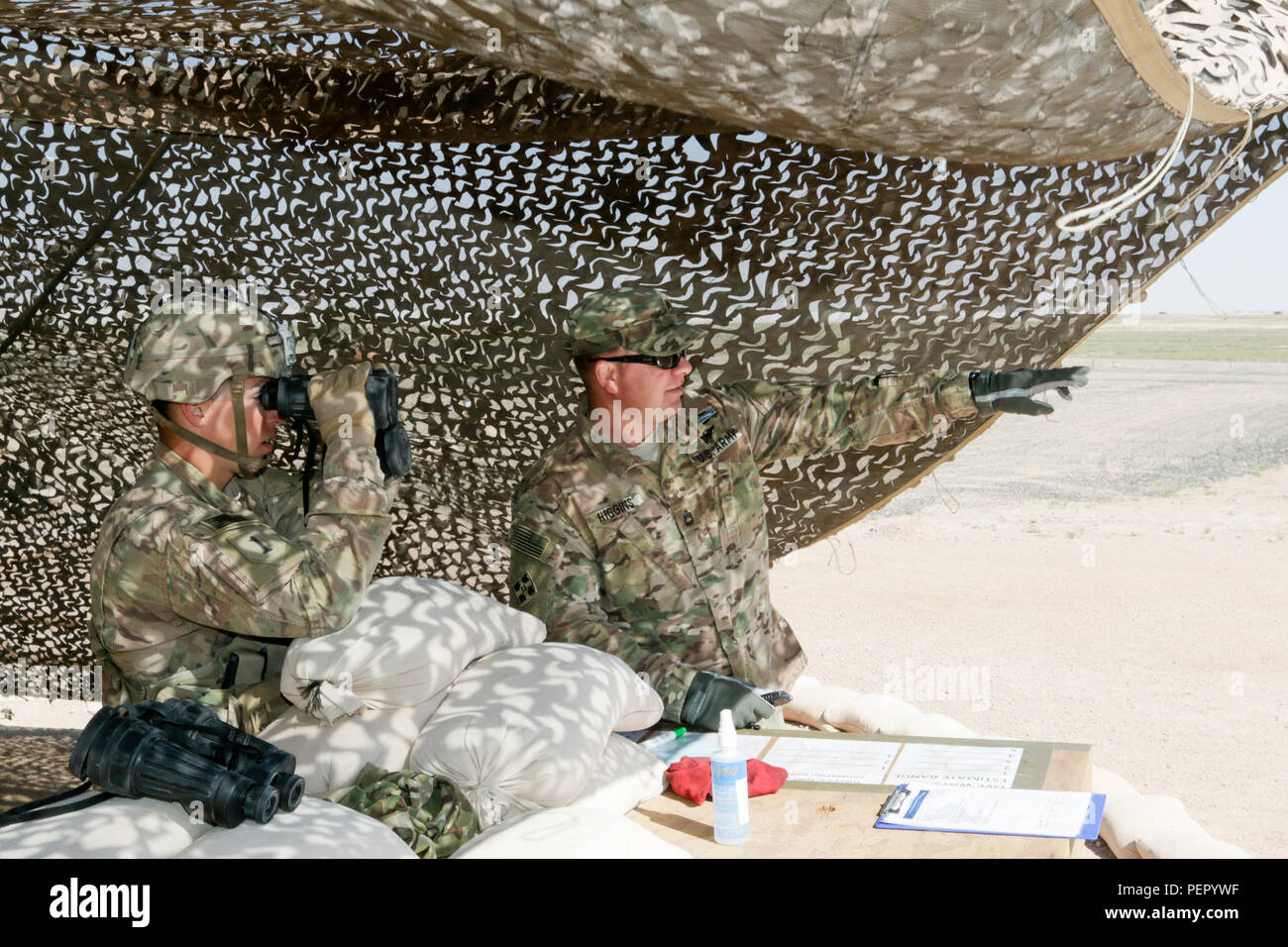 Sgt. 1st Class Nicholas Higgins (right), platoon sergeant in Company B ...